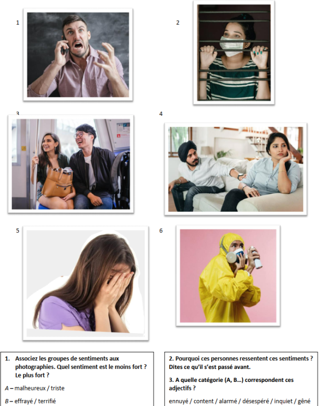 B2 : Décrire les sentiments (avec exercice interactif) – Franchement FLE