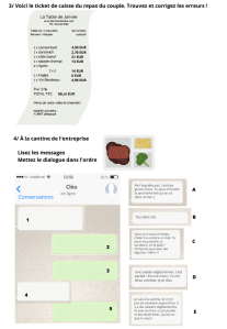 A2 / B1 : Lire un menu, commander au restaurant, réagir à un problème ...