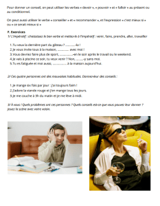 A2 + : Donner des conseils sur la santé, les habitudes de vie ...