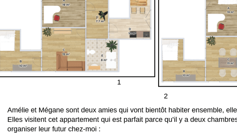 A1 + : Décrire les pièces d’un appartement, localiser les meubles et ...